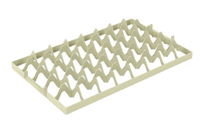 Qubb - Euronorm separator 5x8 sections - above - ø68mm